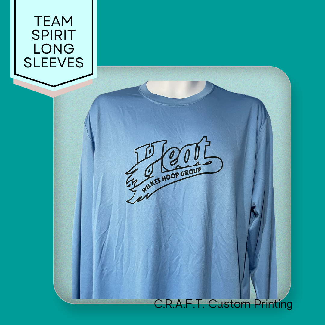 Long Sleeve Heat Team Spirit Tee | Craft Custom Printing