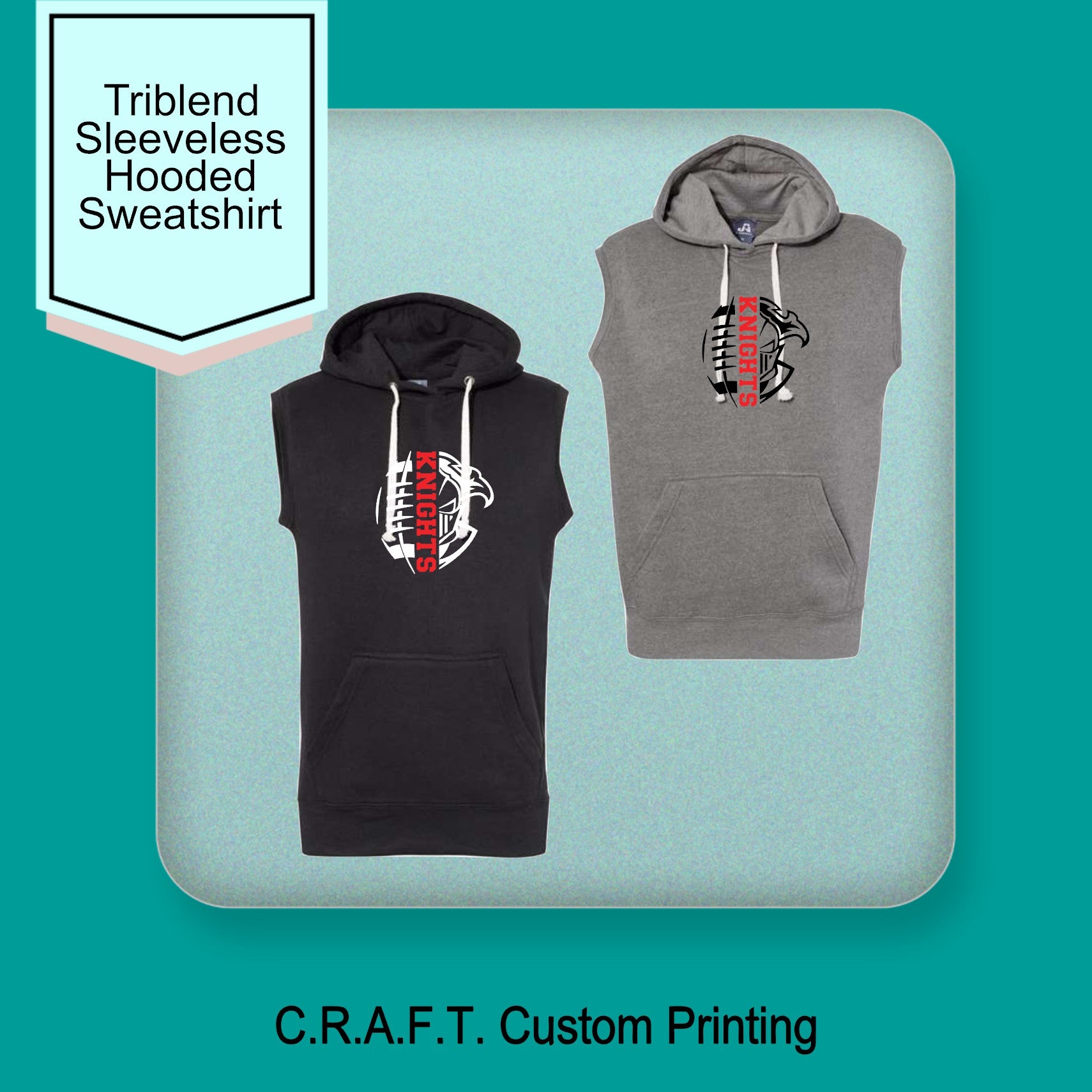 Sleeveless Hooded Sweatshirt | Craft Custom Printing