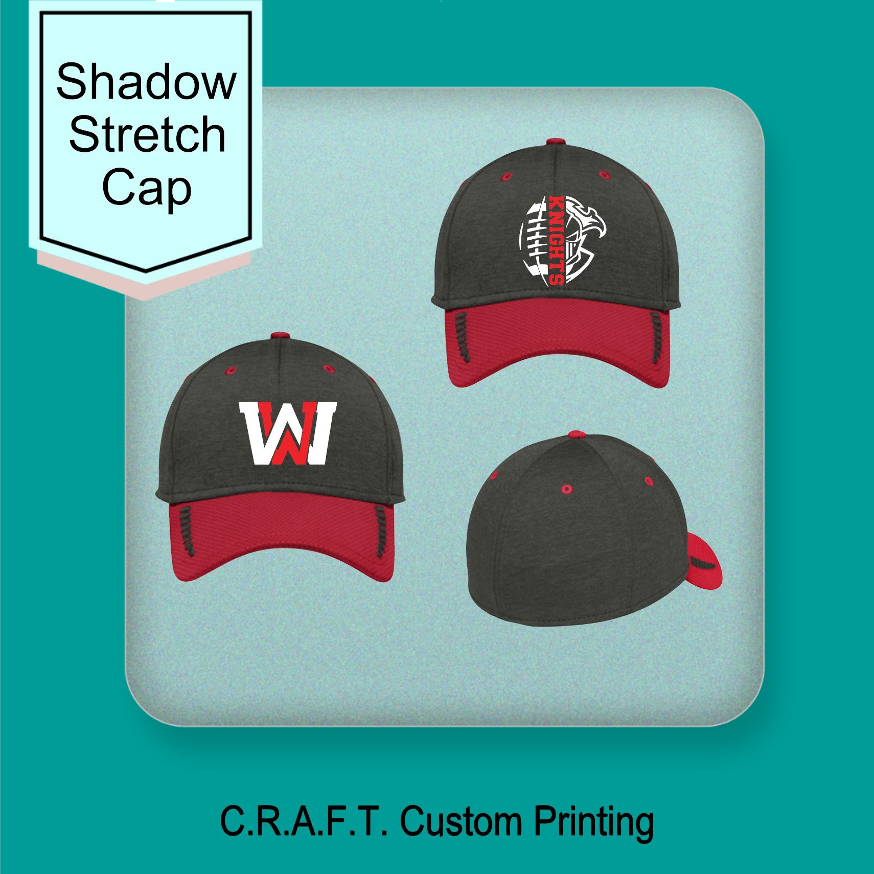 New Era ® Shadow Stretch Heather Colorblock Cap | Craft Custom Printing